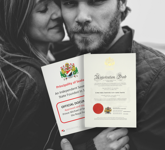 Become Lord & Lady: Unique Anniversary Gift | Sealand Noble Titles ...