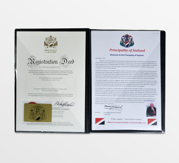 Become a Count or Countess – Principality of Sealand